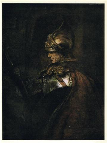 "MAN IN ARMOR" Artwork by Rembrandt