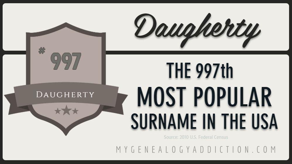Daugherty family history, statistics, genealogy resources and more