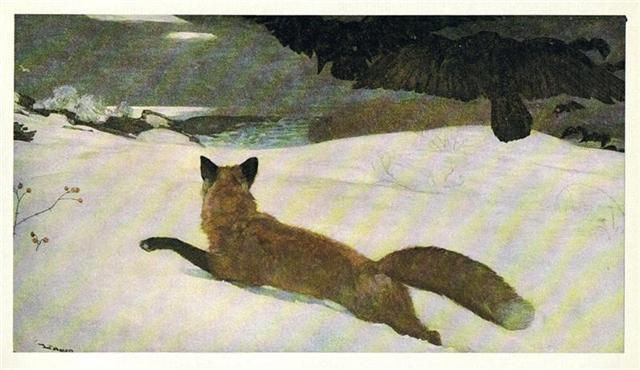 "THE FOX HUNT" Artwork by Winslow Homer (1836-1910)