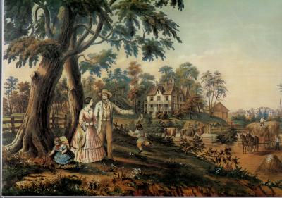 "AMERICAN COUNTRY LIFE - SUMMER'S EVENING" Artwork by Currier & Ives, F ...