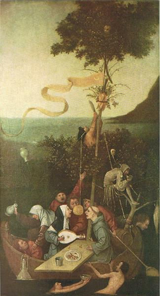 "SHIP OF FOOLS" Artwork by Hieronymus Bosch (1460-1516)