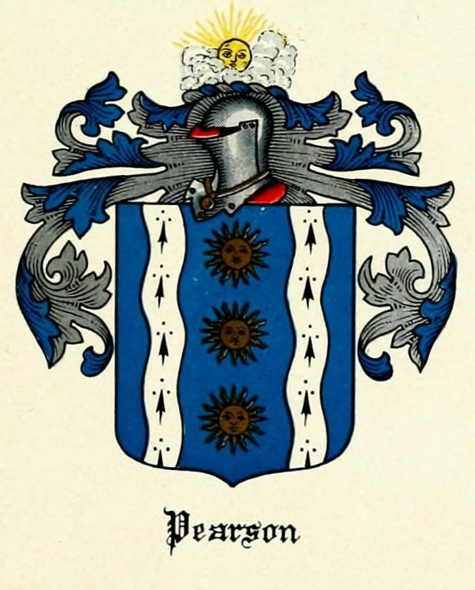 Pearson Coat of Arms and other free genealogy resources