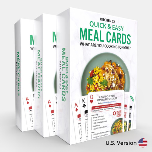 3 Decks of Quick & Easy Meal Cards | Kitchen 52 (US)