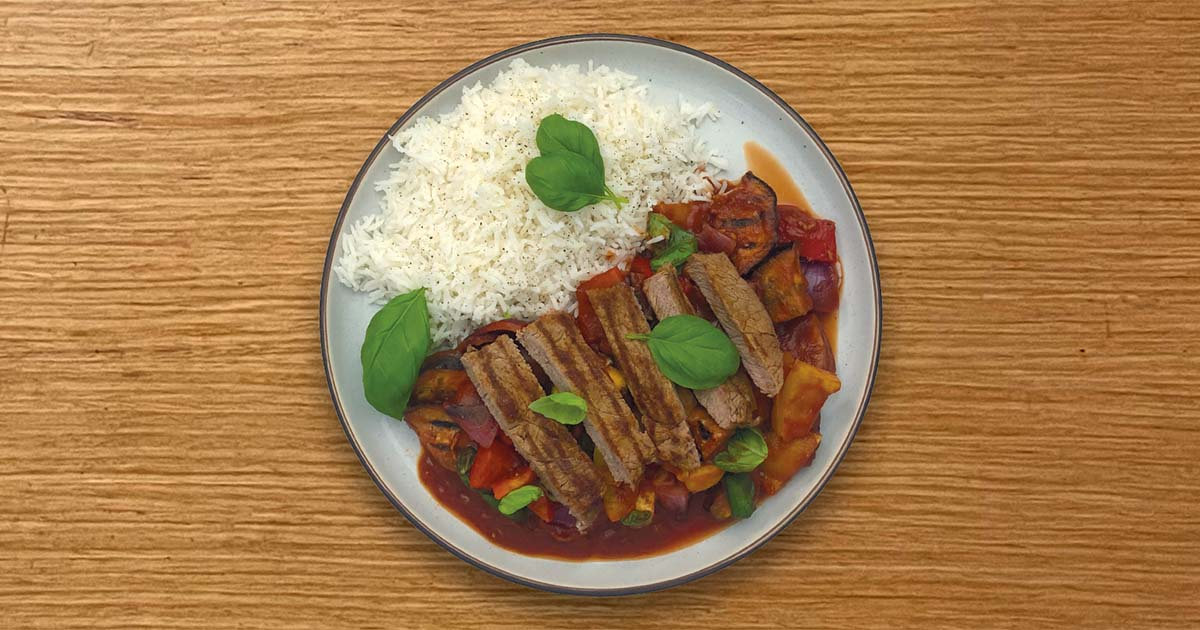 Grilled Steak Ratatouille