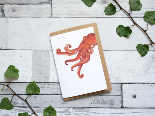 Octopus Greetings Card | Silverpasta Crafts