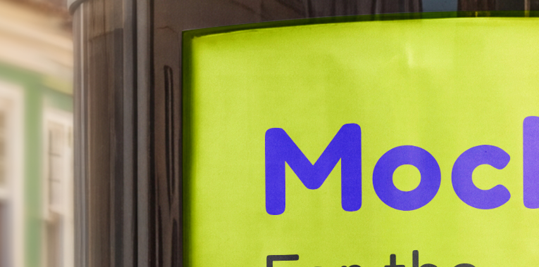 4K PSD mockup of an advertising column.