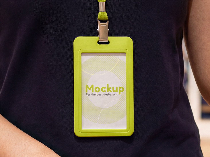 Store ID Card Badge PSD Mockup Pack