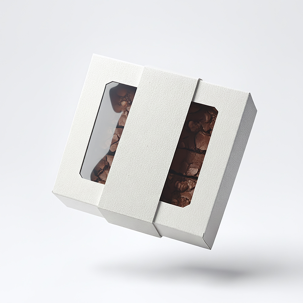 Brownie Box and Strap PSD Mockup in 4K Quality