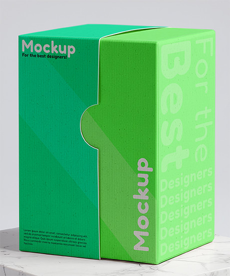 Vertical box mockup