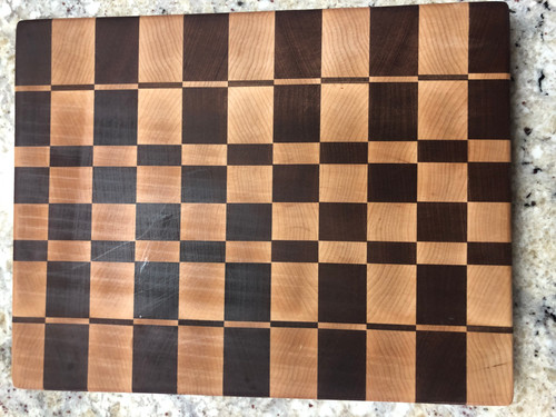 CHECKER BOARD END GRAIN CUTTING BOARD | BLUEGRASS WOODWORK