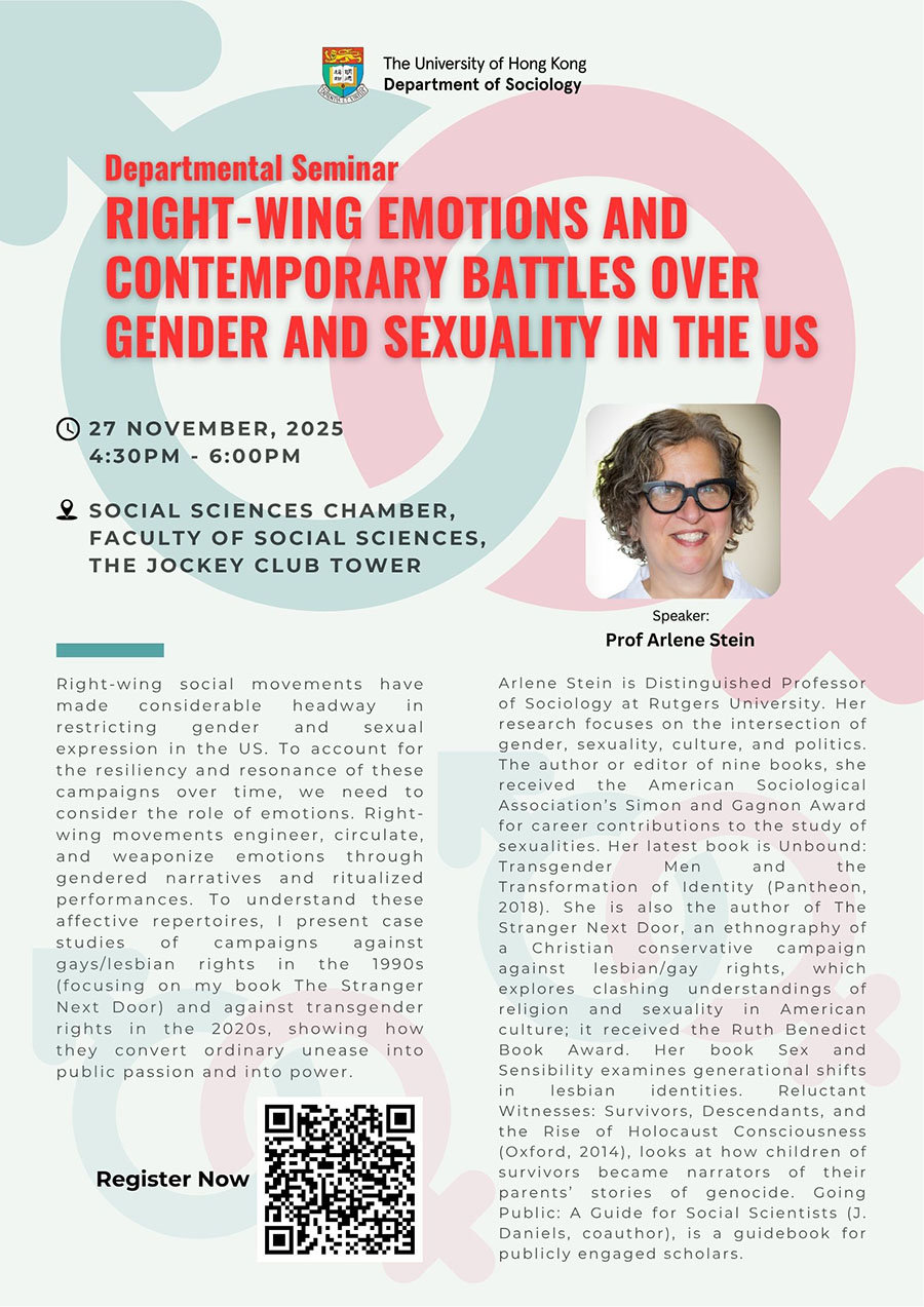 Departmental Seminar: Right-Wing Emotions and Contemporary Battles Over ...