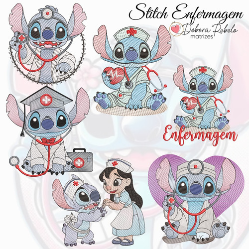 Stitch Enfermagem | MATRIZESDÉBORAREBELO