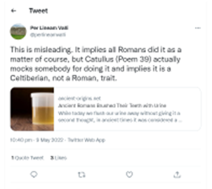 Dispelling Some Myths: Romans cleaned their teeth with Urine