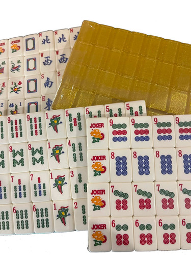 Gold Sparkle MahJongg Tile Set | Palisades Gift Shop