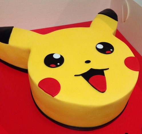 Pikachu Face Pokemon Birthday Cake