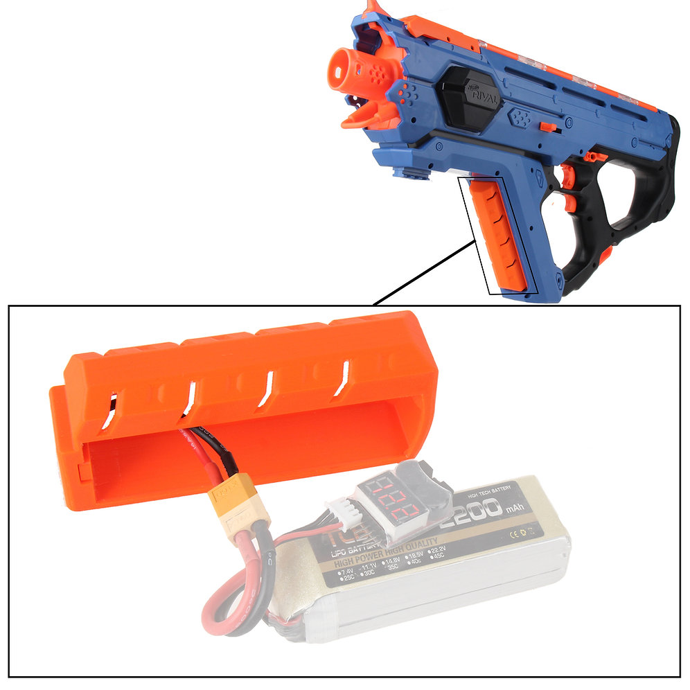 Worker MOD LiPo Battery Case 3D Printed Shell for Nerf Rival Perses ...