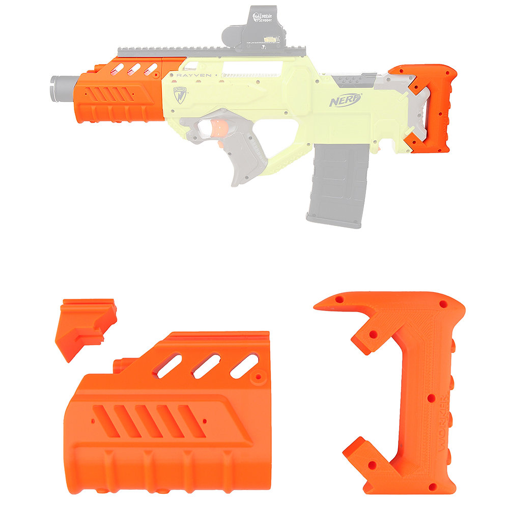 Worker MOD F10555 Bullpup Rifle Imitation Kit 3DPrint for Nerf RAYVEN ...