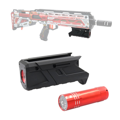 Printed Foregrip Flashlight for X-Shot Longshot | AK Blaster MOD