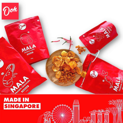 Ooh Mala Snacks and Sauce Potato Chips / Cassava Chips / Green Peas ...