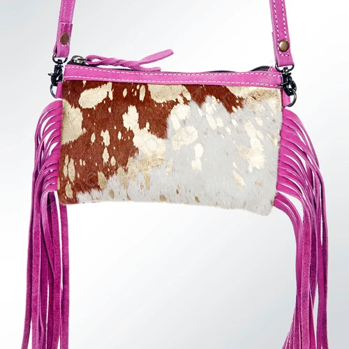 Hair-On Mini Crossbody - Western Leather Purse with Adjustable Strap ...