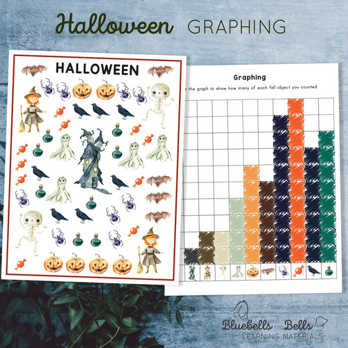 Halloween preschool printable Graphing activity. | Bluebellsandbells