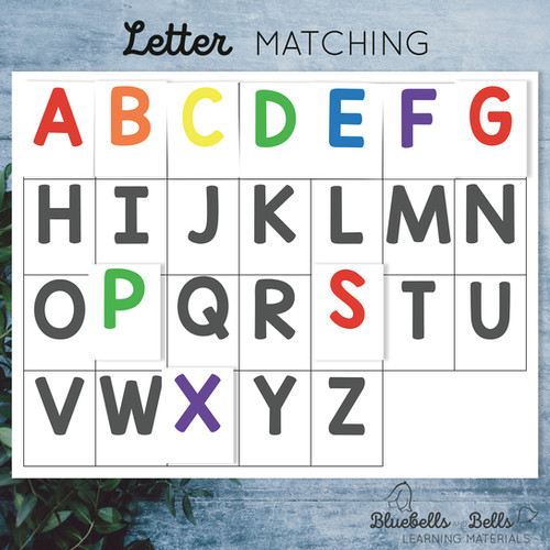 Letter matching printable. Uppercase Alphabet activity. | Bluebellsandbells