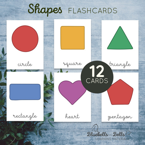 Shapes flashcards printable for kids | Bluebellsandbells