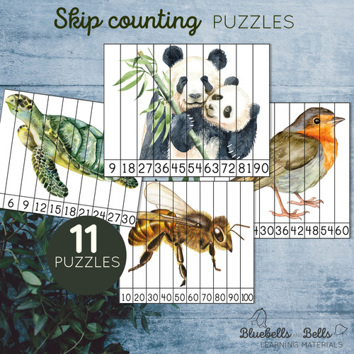 Skip counting printable puzzle 2-12 | Bluebellsandbells