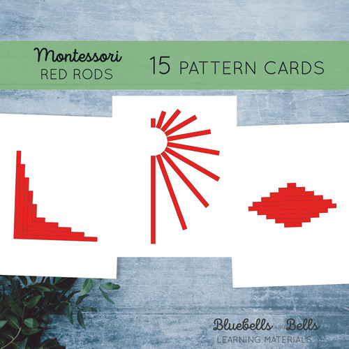Montessori Red rods Patterns printable | Bluebellsandbells