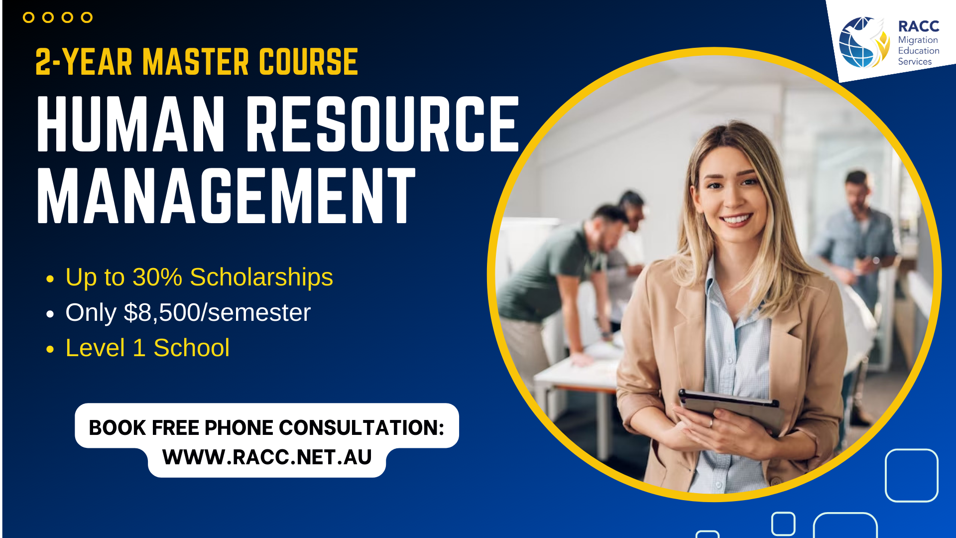 Master of Human Resource Management I 30% Scholarship OPEN now