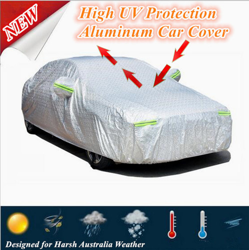 Heavy Duty Aluminum Car Cover High UV Protection Zip Entry with FREE ...