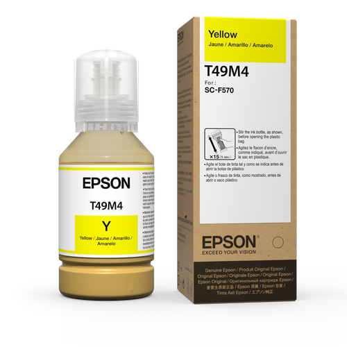 Epson T49M Yellow Ink Bottle, 140ml, for SureColor F170 F570 - T49M420 ...
