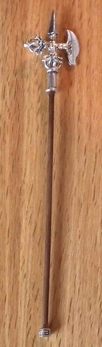 1/12 dolls house miniature Handmade Halberd Axe spear Tudor Medieval ...