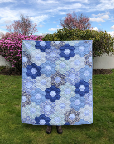 Grandma's Flower Patch Fabric Kit - Blue Version | Krista Moser