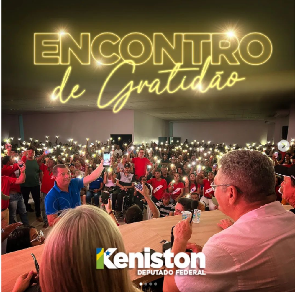 Deputado eleito Keniston Braga faz reunião de Gratidão