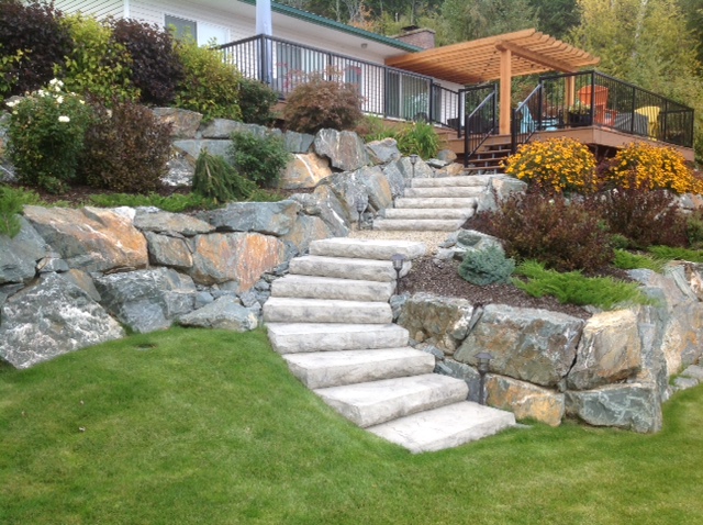Rock Retaining Walls| Shuswap Area | Jay.Kel. Landscaping & Design Ltd