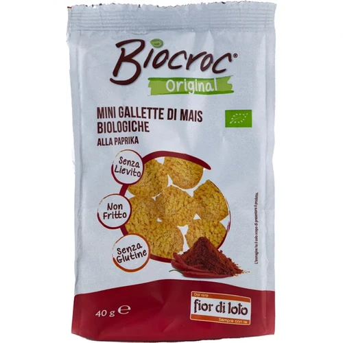 Mini Corn Cakes with Paprika 40g Biocroc | NaturaliOrganicMalta