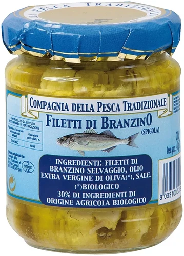 Seabass Fillets in Extra Virgin Olive Oil 200g Compagnia della Pesca ...
