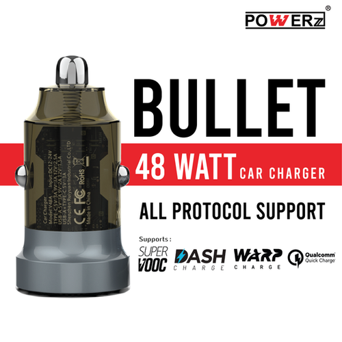 Bullet 48 Watt Car Charger | Powerzz