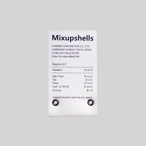 RECEIPTS TAG：WHITE | 有限会社シャルムコーポレーション