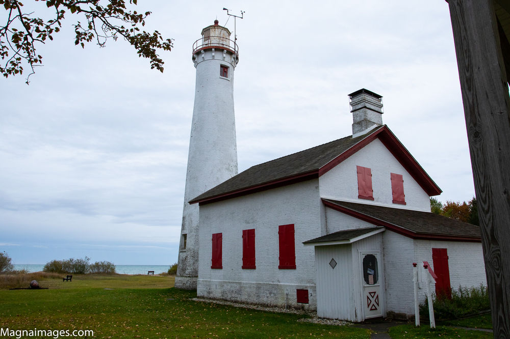 Visiting the Sturgeon Point Lighthouse.
