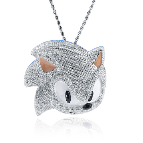 Colgante Sonic Iced Out XL Platinum | ICE KING | Joyería
