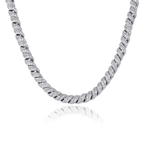 Cadena Huracan Iced Out 10mm x 45cm Platinum | ICE KING | Joyería