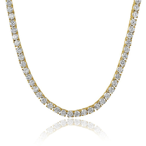 Cadena Tennis 4mm x 50cm Gold | ICE KING | Joyería