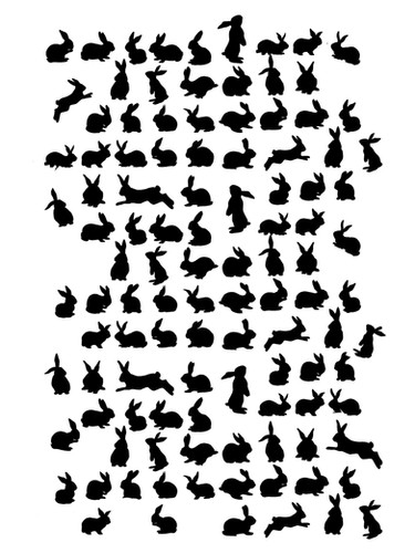 Random Rabbits Stencil 6"8" | Erica Palfreyman