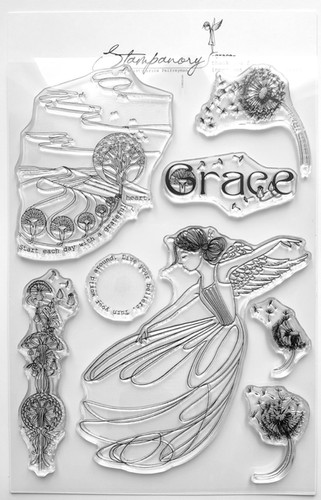 Stampanory Grace A5 Clear Stamp Set - 8 Stamps | Erica Palfreyman