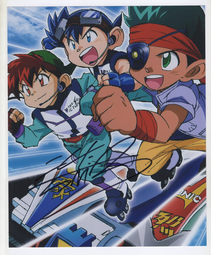 Bakusou Kyoudai Let's & Go!! Cartoonist Koshita Tetsuhiro signed photo ...