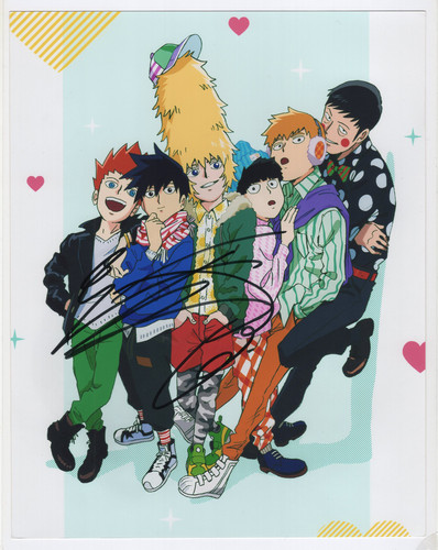 Mob Psycho 100 voice actor Matsuoka Yoshitsugu signed photo with coa ...