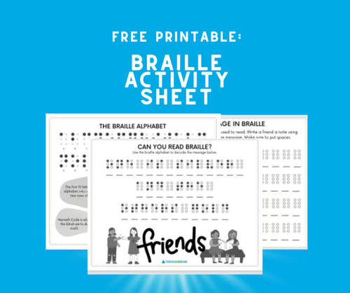 Braille Activity Sheet - Brownie Senses | TroopLeaderHub