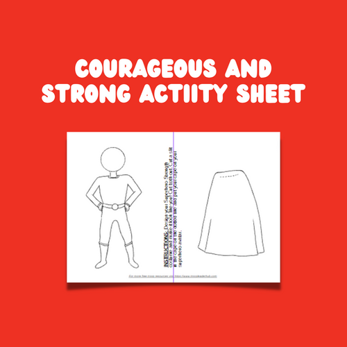 Courageous and Strong Superhero Activity Sheet | TroopLeaderHub